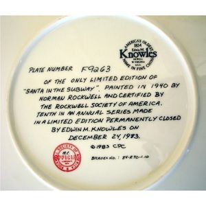 Knowles | Holiday | Vtg Knowles Ltd Ed Collectors Plate Santa In The ...